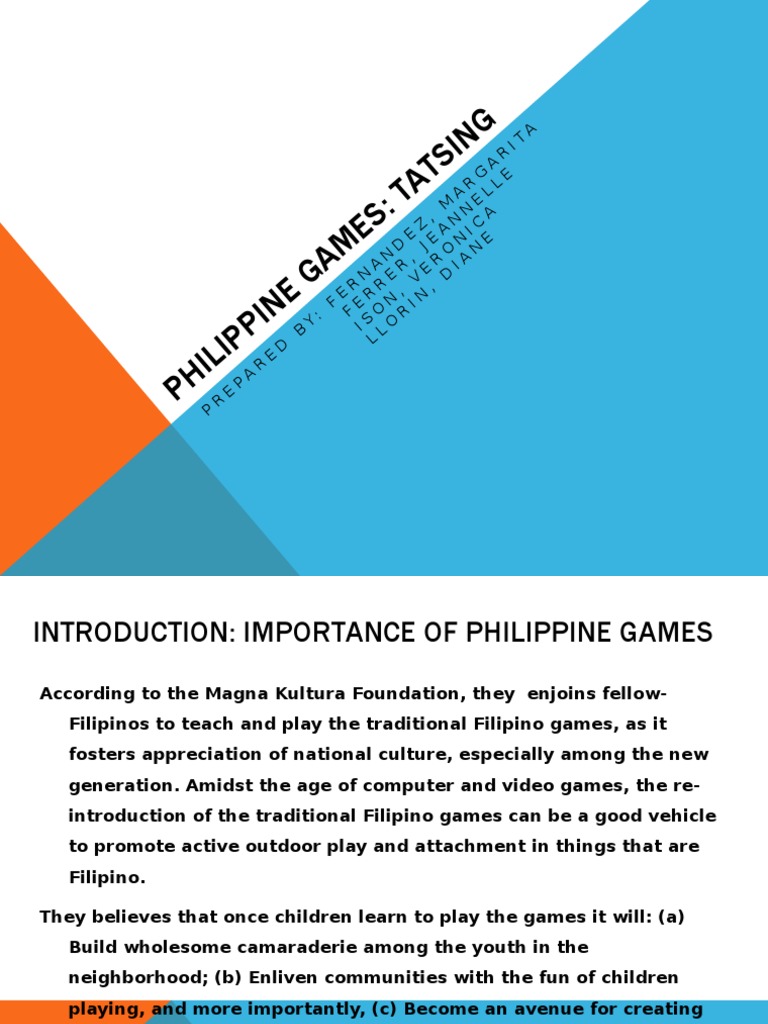 Philippine Games Tatsing | PDF