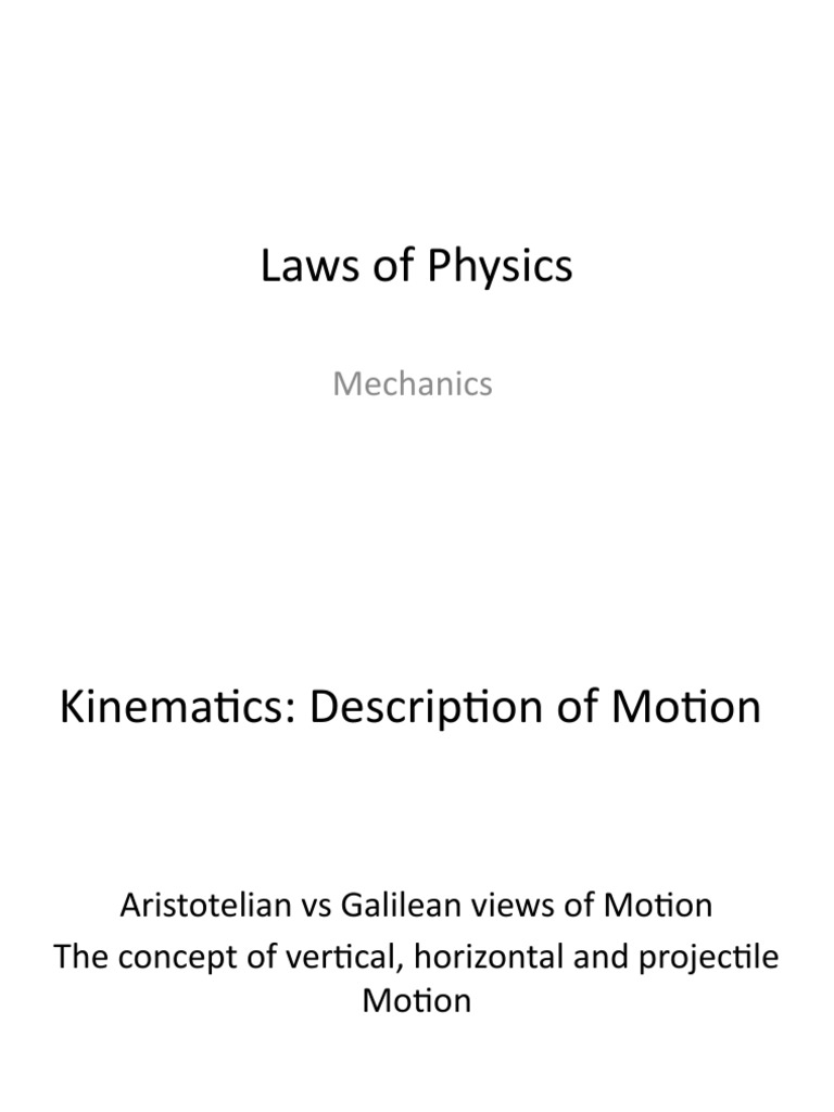 Laws of Physics | PDF | Acceleration | Galileo Galilei