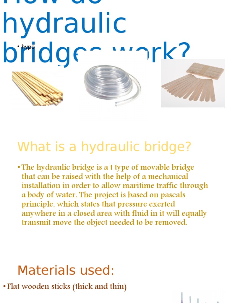 Hydraulic Bridge: Function and Benefits | PDF
