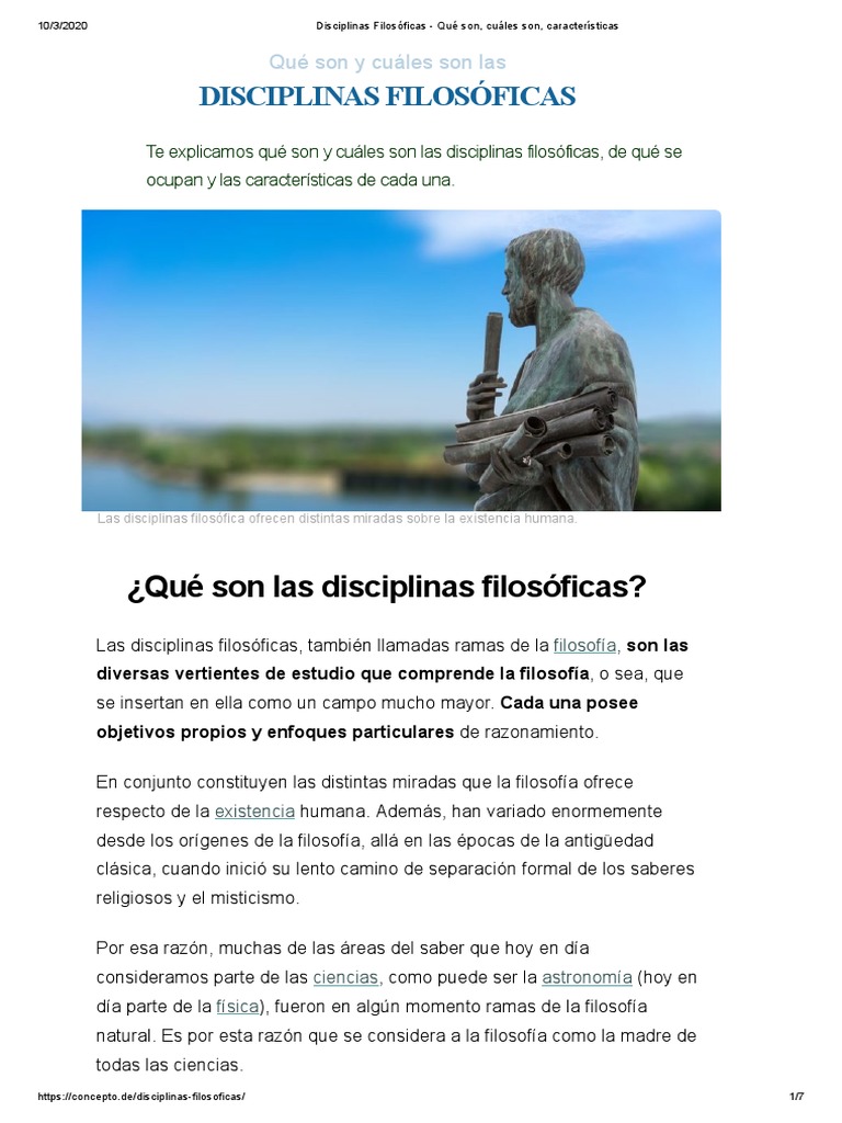 Disciplinas Filosóficas - Qué son, cuáles son, características ...