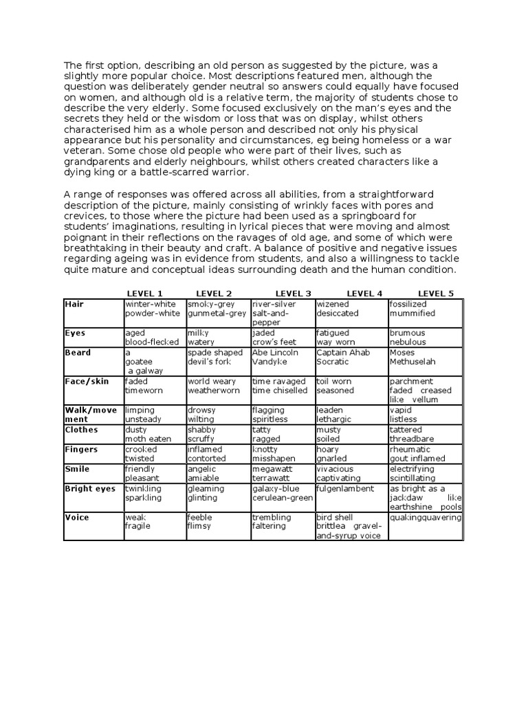 Description of Old Man | PDF