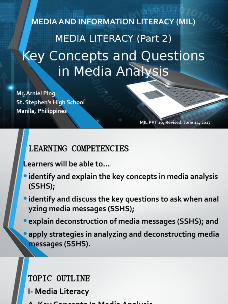 Lesson 4 Part 2 MEDIA LITERACY (Part 2) | PDF | Mass Media | Value (Ethics)