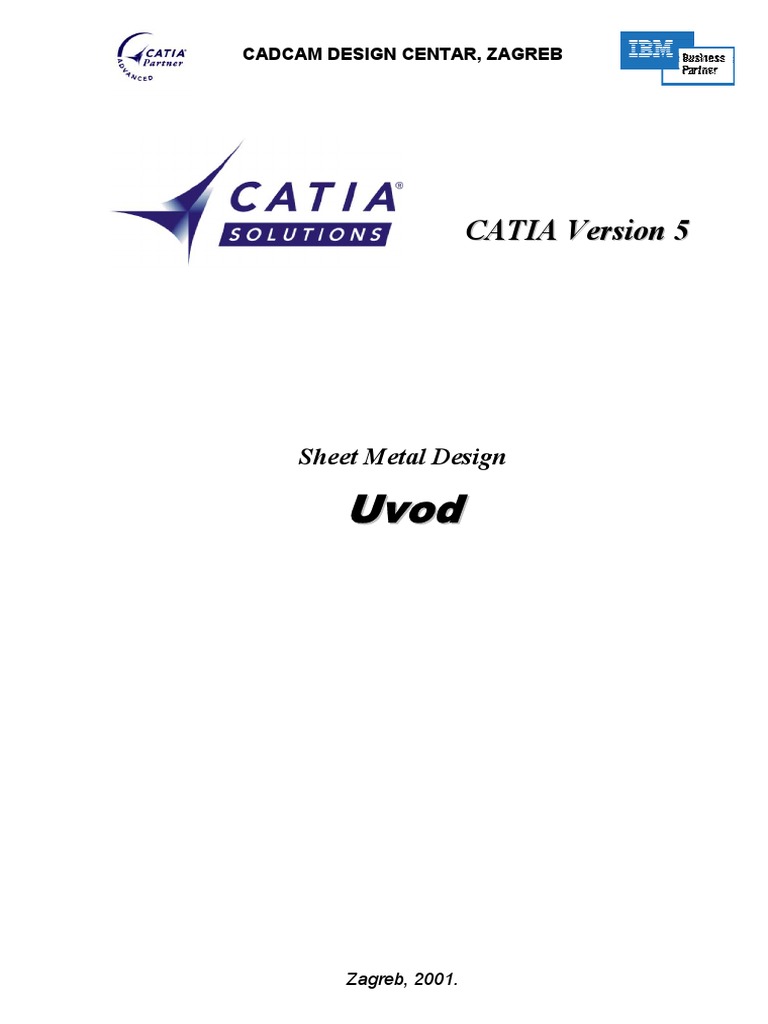 B Generative Sheetmetal Design-Uvod I Vjezba 1. | PDF