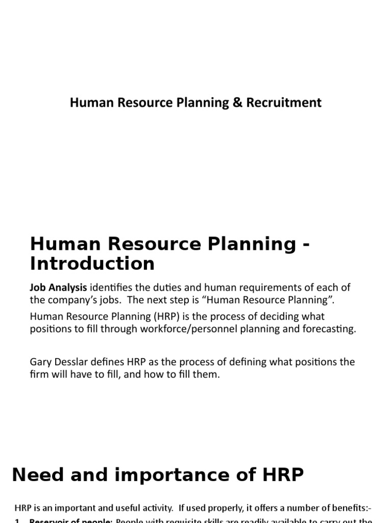 Strategic Workforce Planning: An In-Depth Look at Human Resource ...