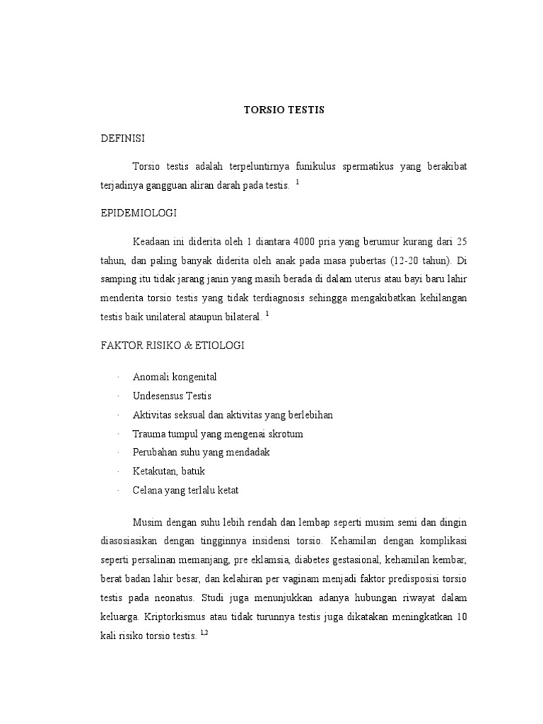 TORSIO TESTIS PBL | PDF
