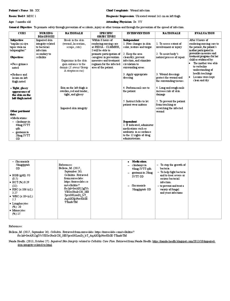 Impaired Skin Integrity | PDF | Wound | Health Care