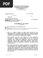 Petition For Annulment Sample | PDF | Intimate Relationships | Marriage