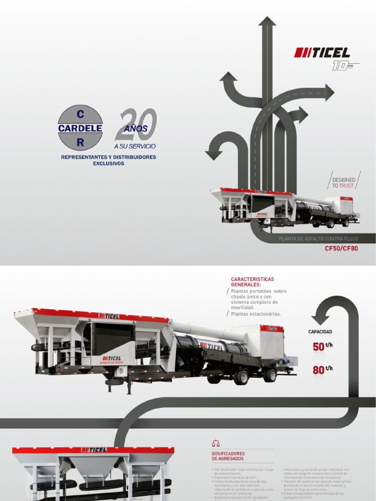 Catalogo Virtual Planta de Asfalto Ticel 80 TH 1 | PDF