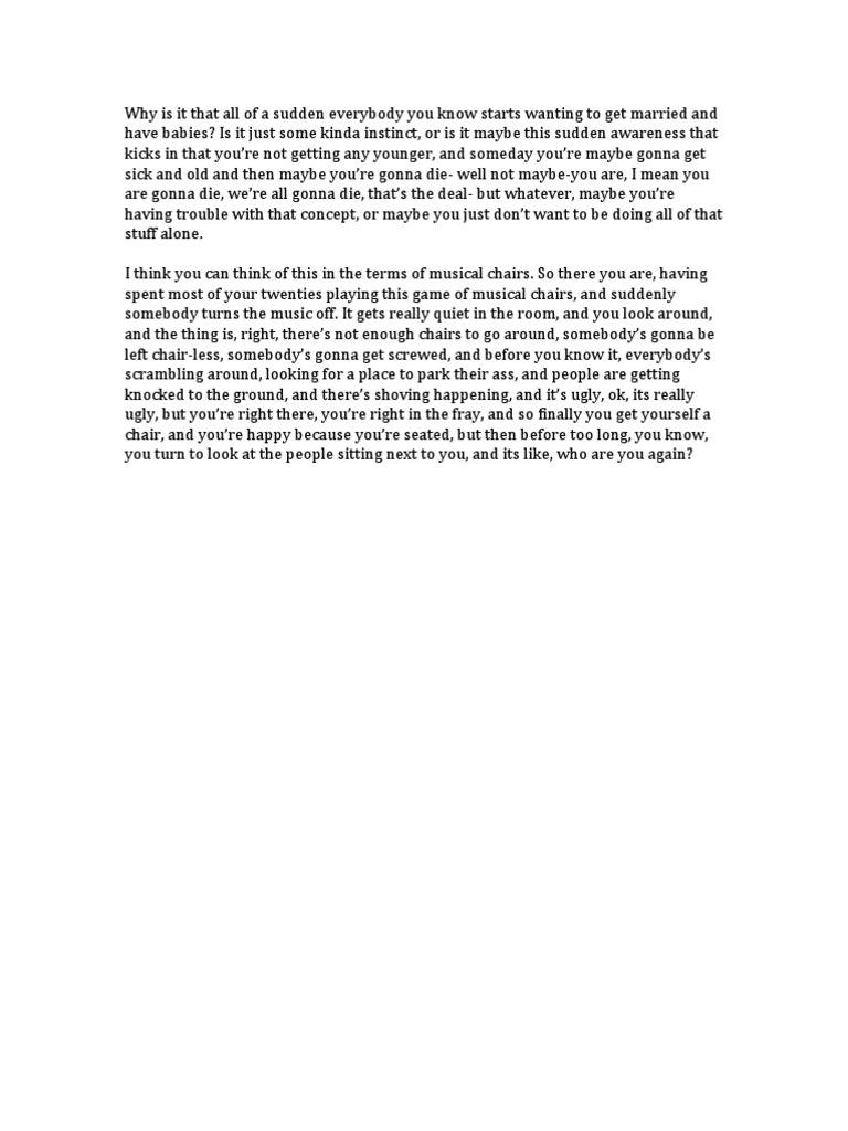 Aloha: The Pretty Girls Monologue | PDF