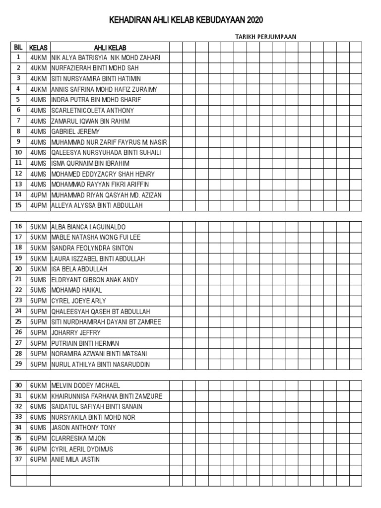 Ahli Kelab Kebudayaan 2020 | PDF