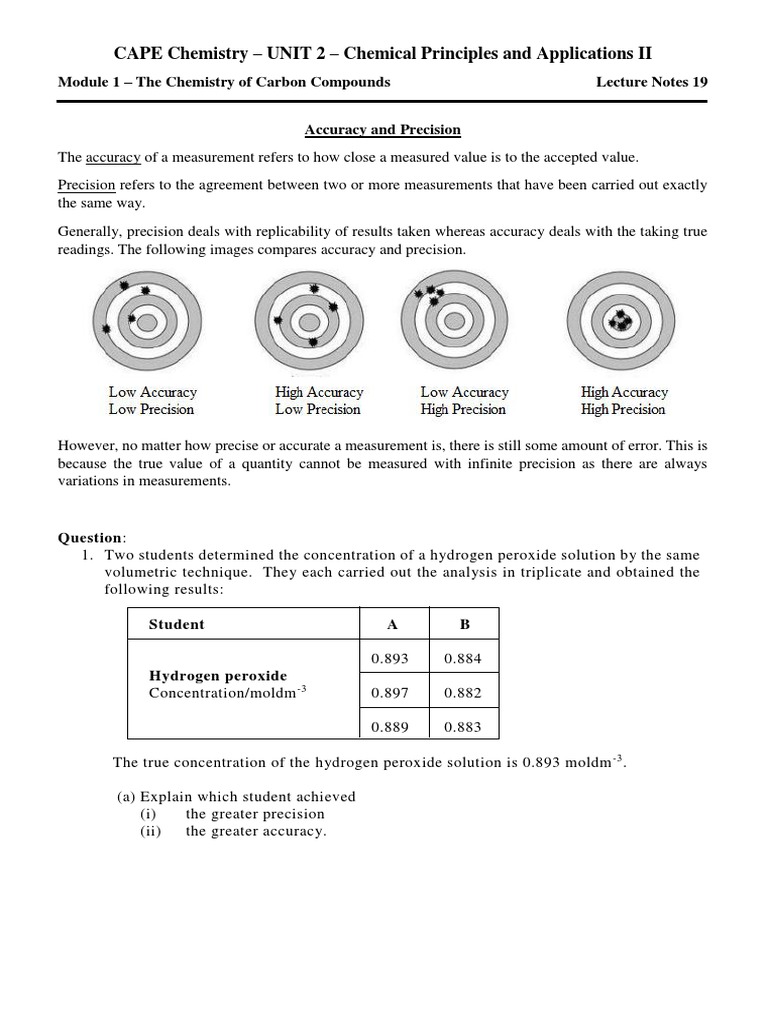 Lecture Notes 19 - Accuracy and Precision | PDF | Accuracy And ...