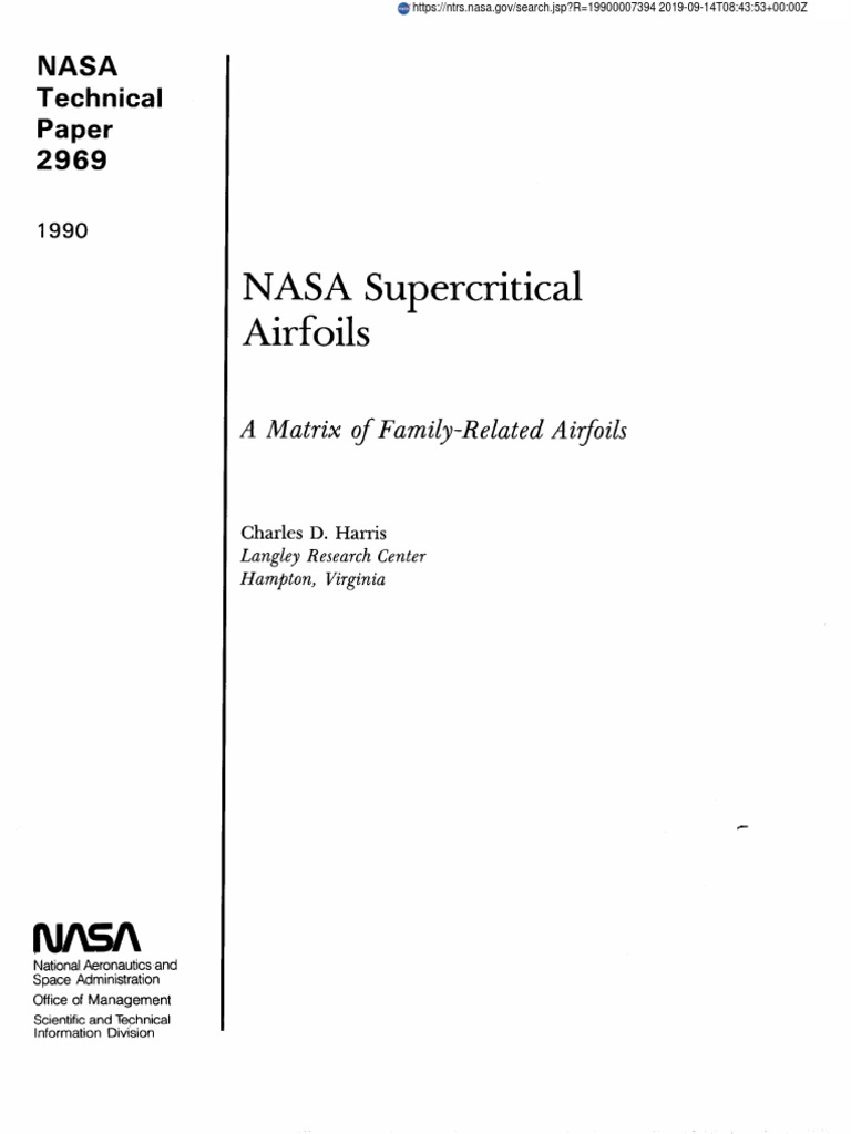 NASA Supercritical Airfoils | PDF | Airfoil | Shock Wave