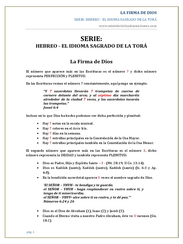 La Firma de Dios | PDF | Tetragrammaton | Libro del Génesis