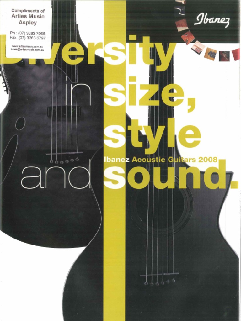 Ibanez Acoustic Guitar Catalog 2008 | PDF