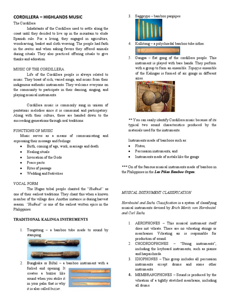 CORDILLERA | PDF | Musical Instruments | Sound