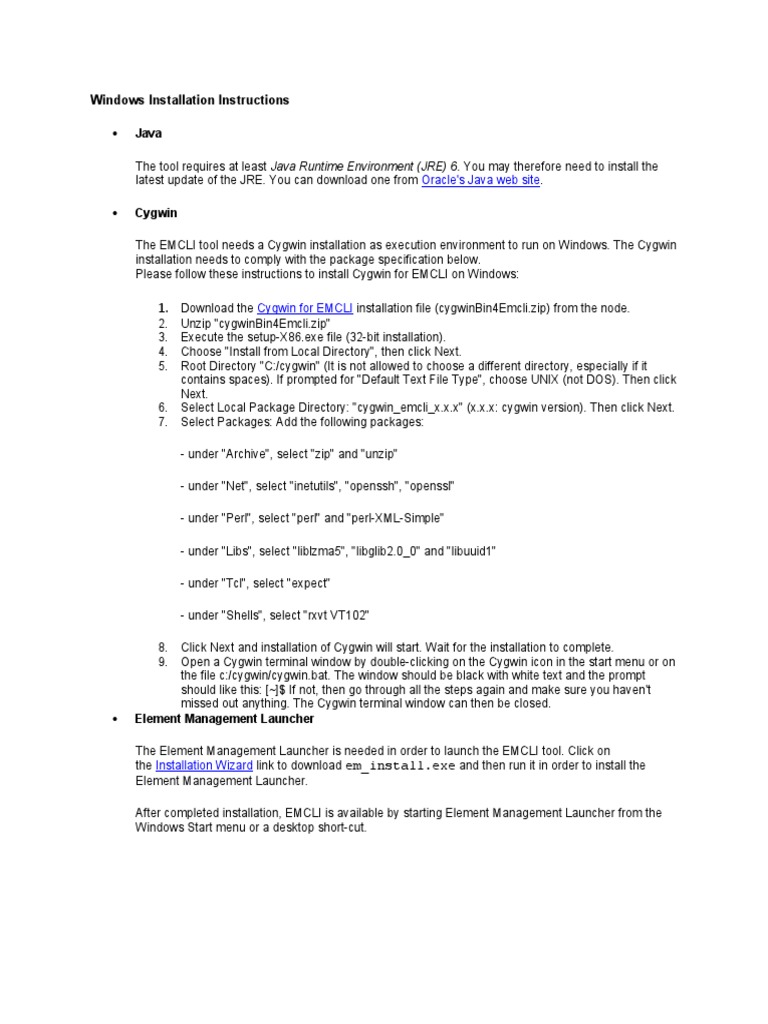 EMCLI Install Guide | PDF | Zip (File Format) | Java (Programming Language)