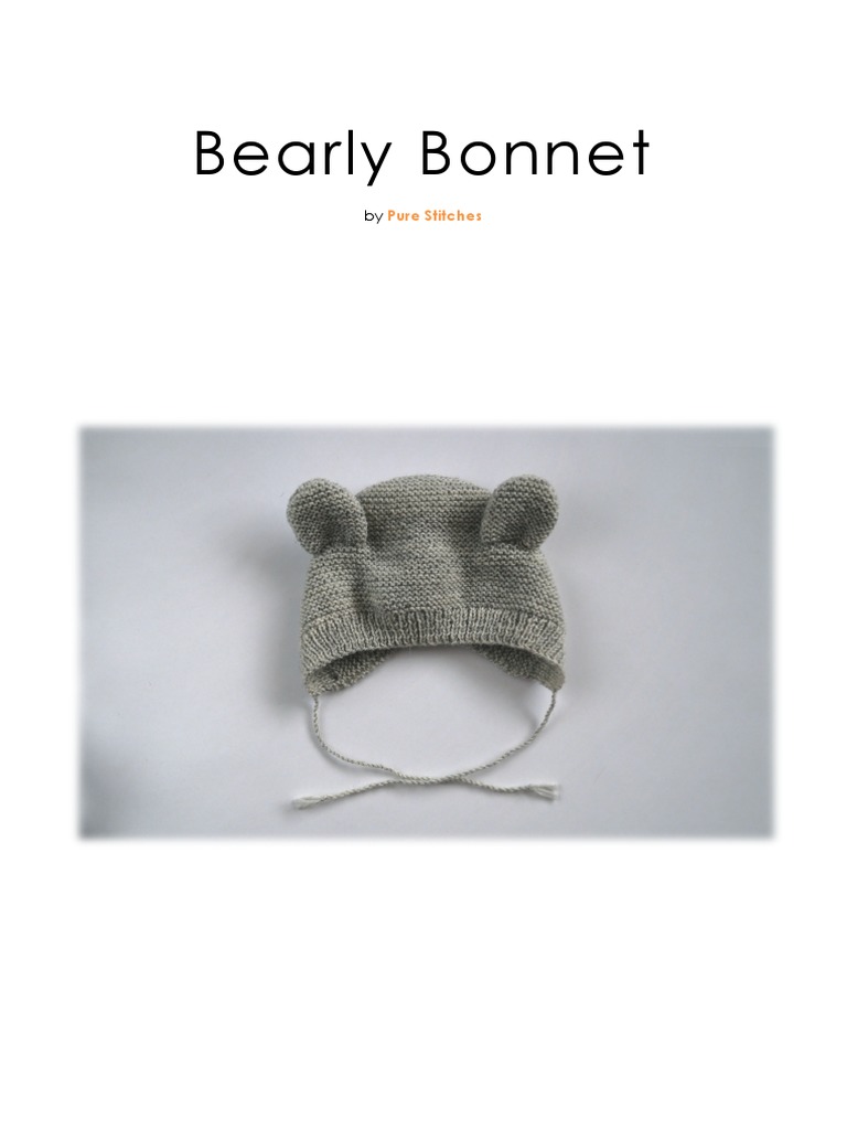 Bearly Bonnet EN | PDF | Basic Knitted Fabrics | Knitting