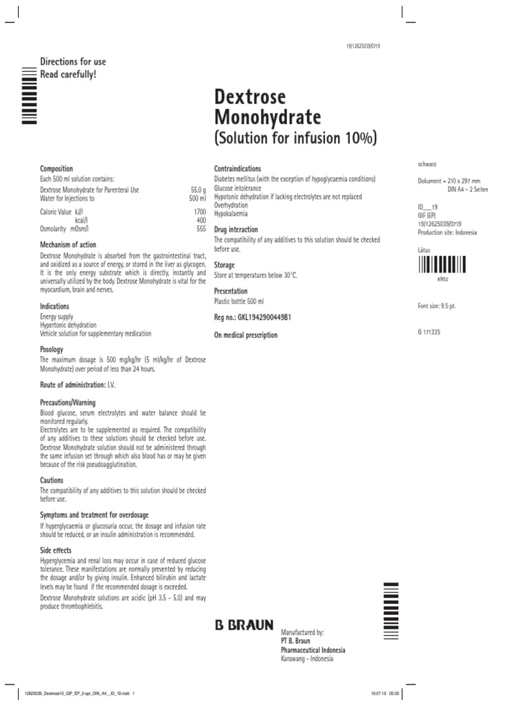 Dextrose | PDF | Glucose | Hyperglycemia
