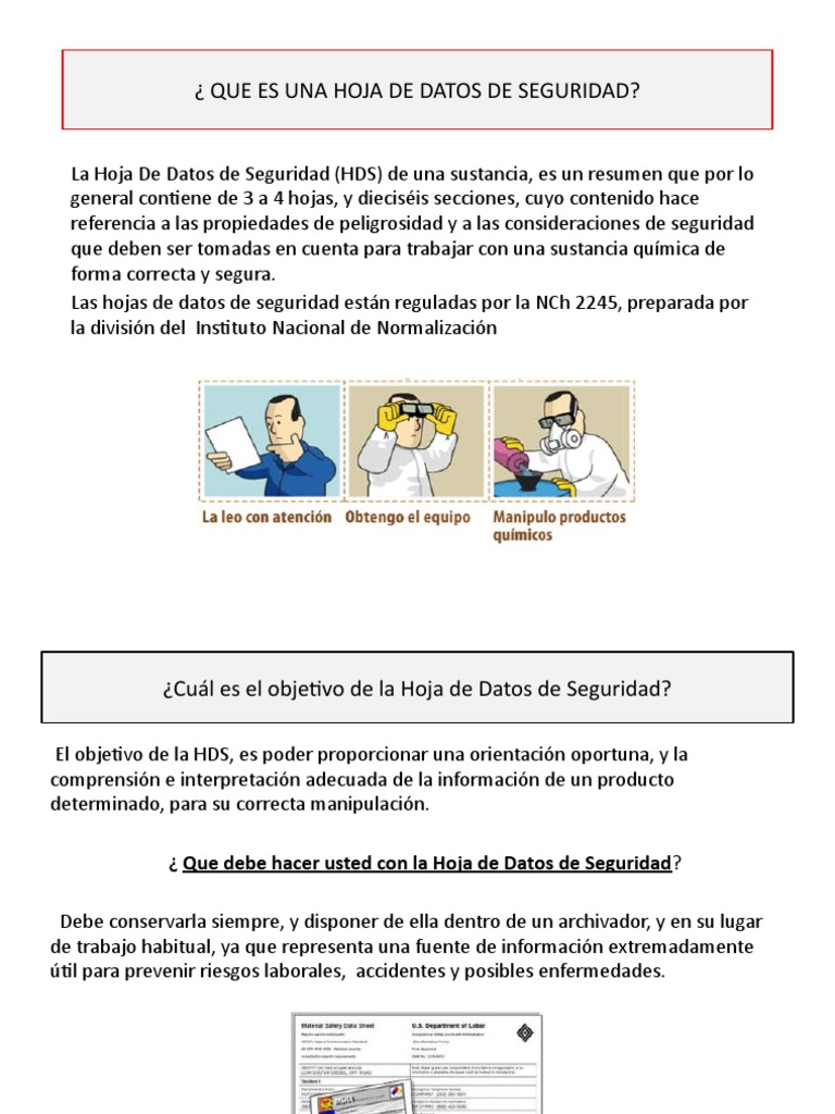 Hoja de Datos de Seguridad (HDS) | PDF | Información | Hoja