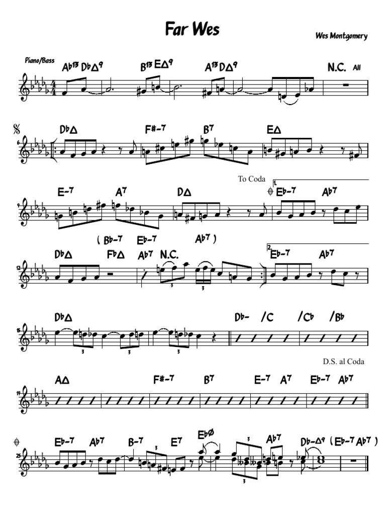 Far Wes Lead Sheet PDF | PDF
