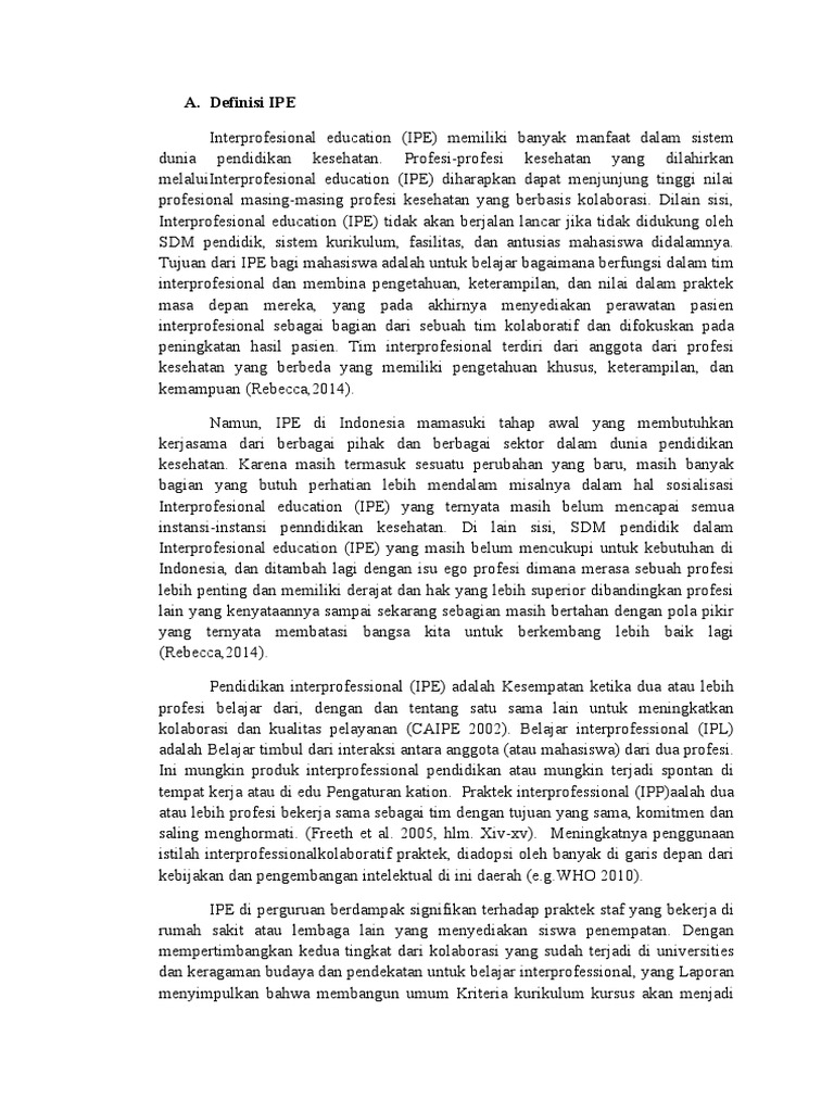 Definisi IPE Dan Kasus | PDF