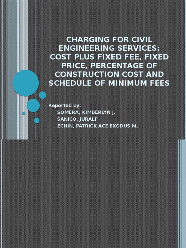 Charging For Civil Engineering Services | PDF | Salary | Cost