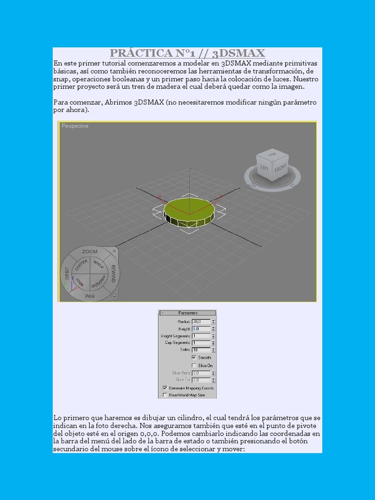PRÁCTICA - 3DMAX Advanced | PDF | Rotación | Sistema coordinado