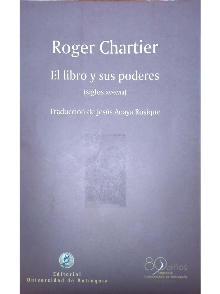 El Libro y Sus Poderes - Roger Chartier PDF | PDF