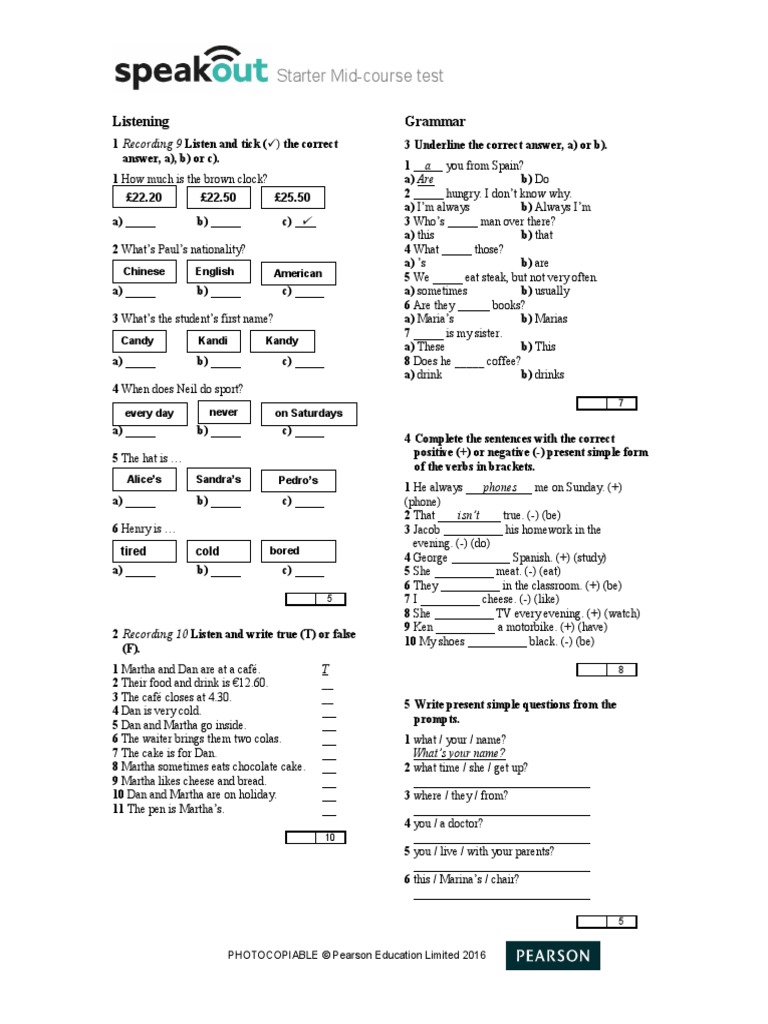 SO2 ND Ed SMid Course Test | PDF | Foods