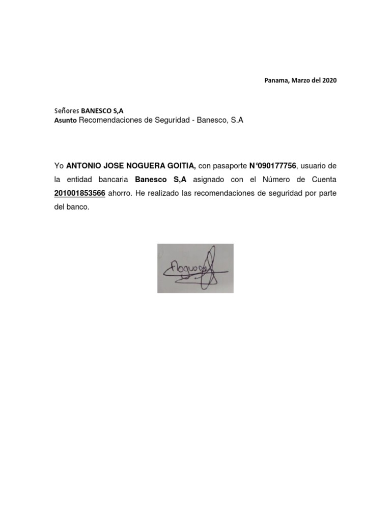 Carta Panama PDF | PDF