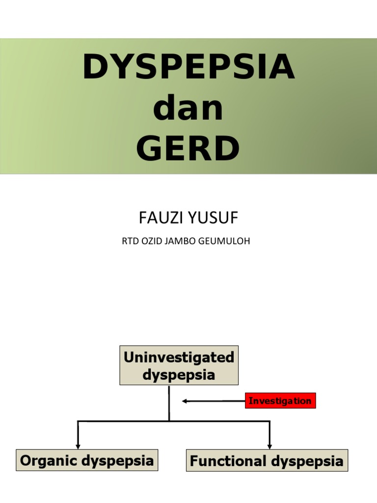 Dyspepsia & GERD | PDF | Indigestion | Gastroesophageal Reflux Disease