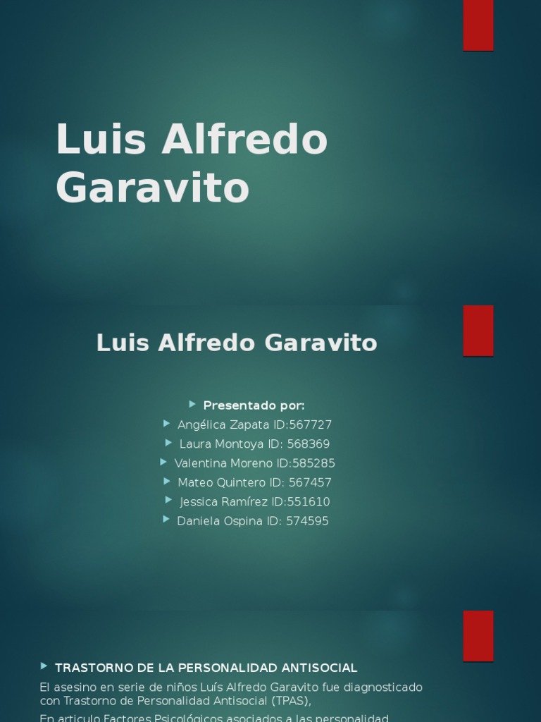 Luis Alfredo Garavito | PDF | Abuso sexual | Desorden de personalidad antisocial