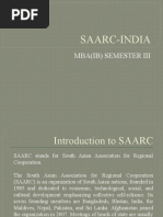 SAARC Presentation | PDF | South Asia | Diplomacy