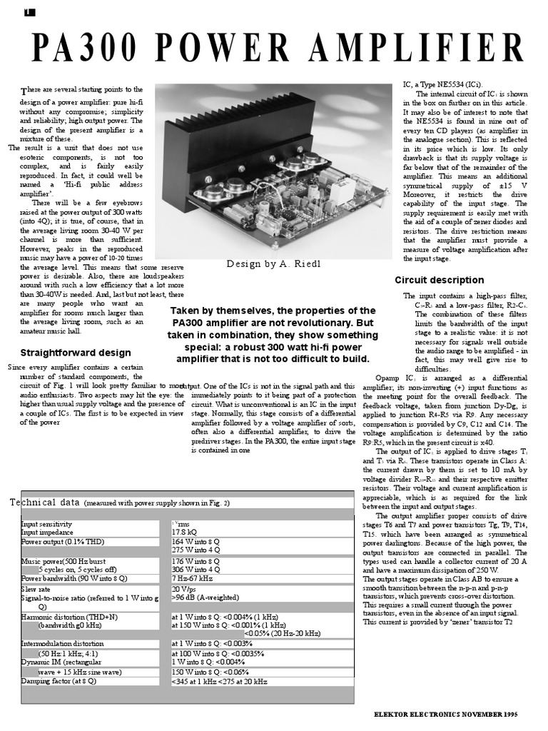 Pa300 Power Amlifier 146 | PDF | Amplifier | Computer Engineering