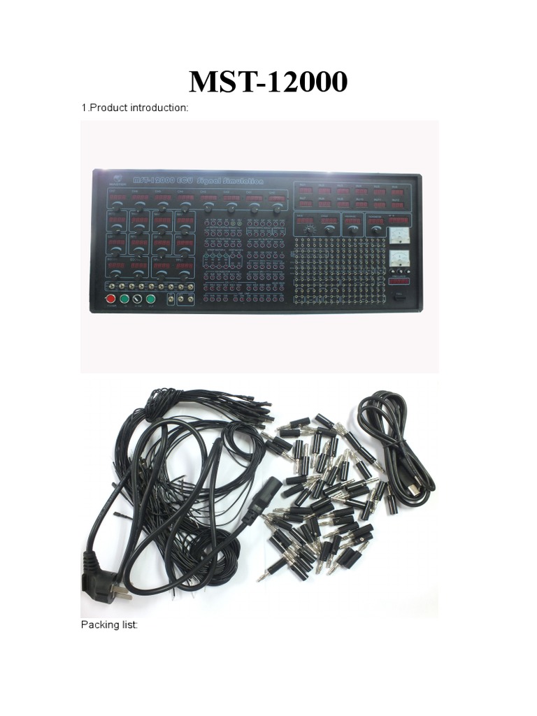 How To Use MST 12000 Universal Automotive Test Platform and Ecu Signal ...