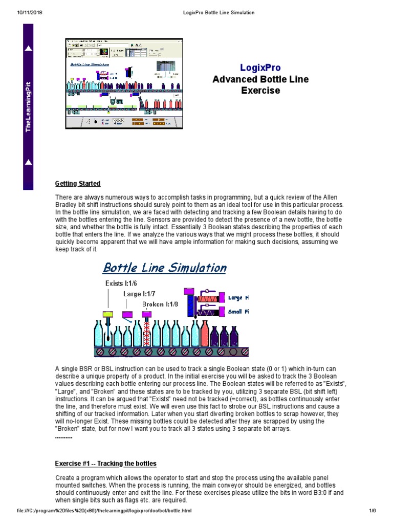LogixPro Bottle Line Simulation | PDF | Programmable Logic Controller | Electrical Engineering
