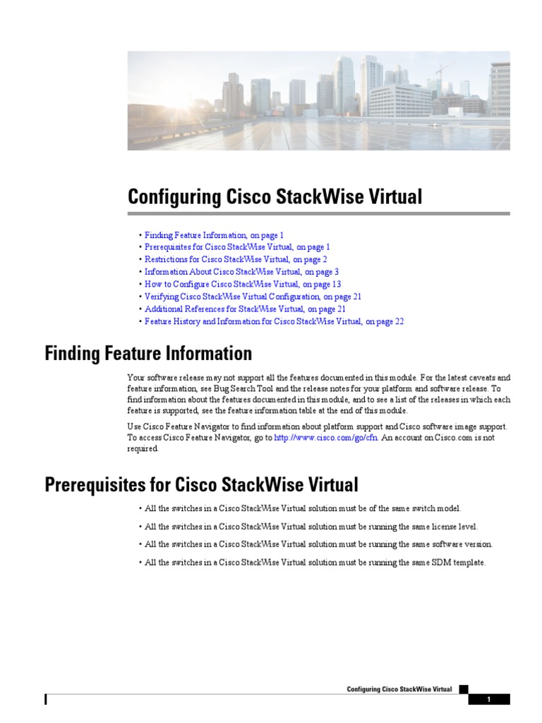 Configuring Cisco Stackwise Virtual | PDF | Network Switch | Network ...