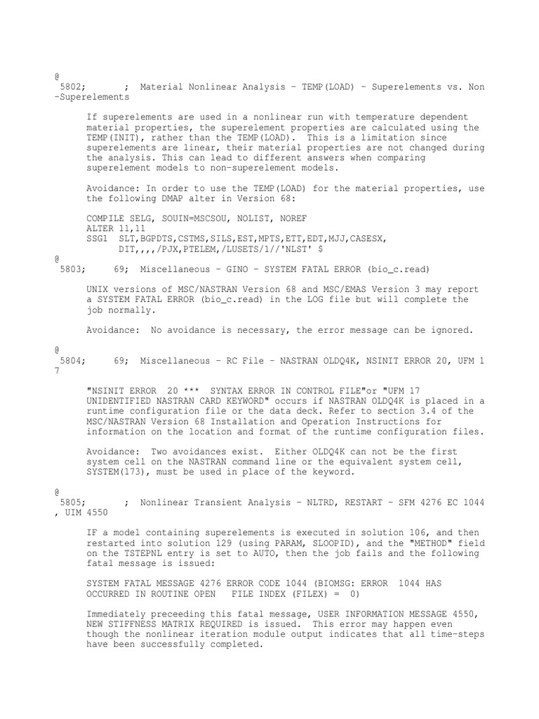 FATAL Error Code | PDF | Parameter (Computer Programming) | Matrix ...