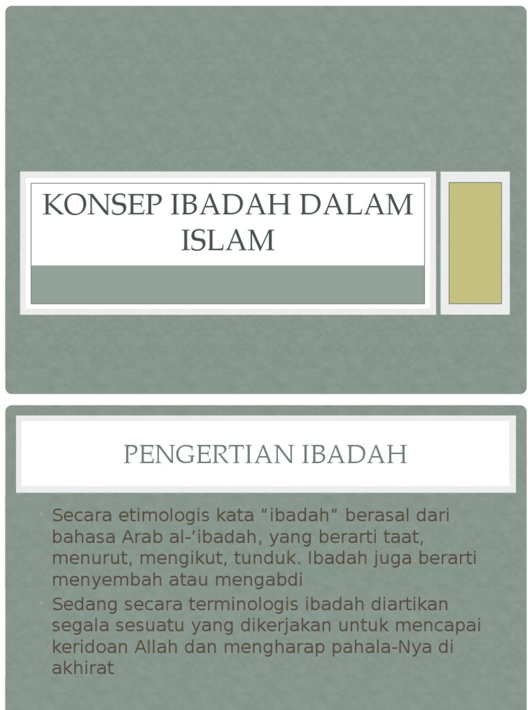 Konsep Ibadah Dalam Islam | PDF