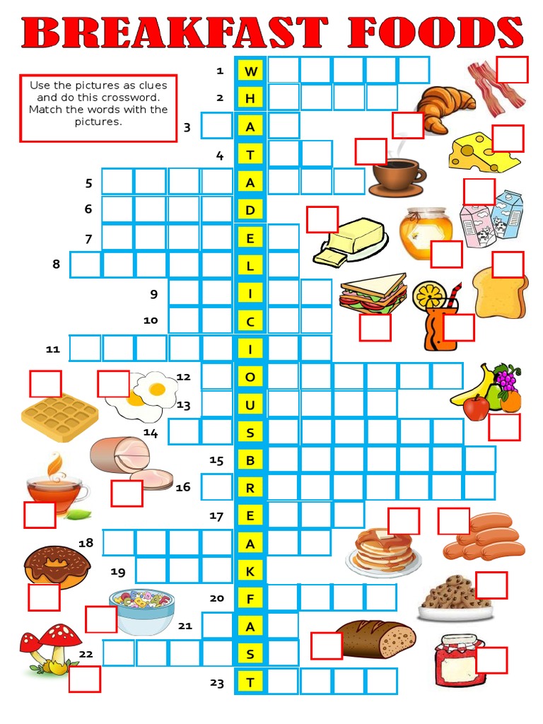 Breakfast Foods Crosswords | Download Free PDF | Crossword | Word Puzzles