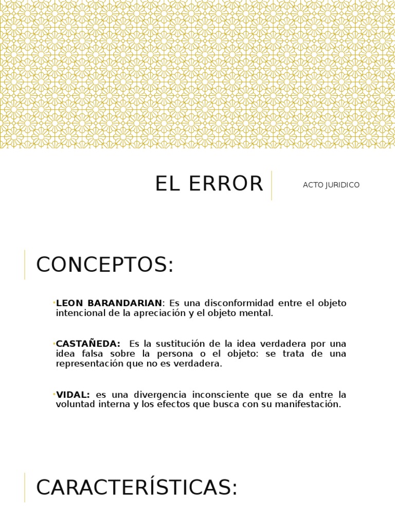 Acto Juridico El Error | PDF | Virtud | Principios éticos