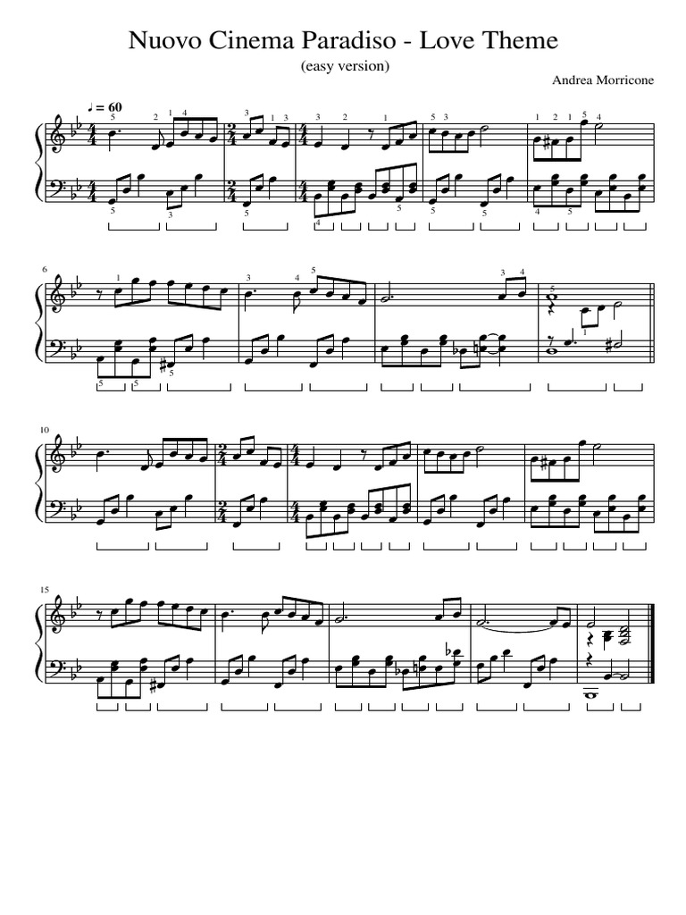Cinema Paradiso Love Theme Sheet Music | PDF