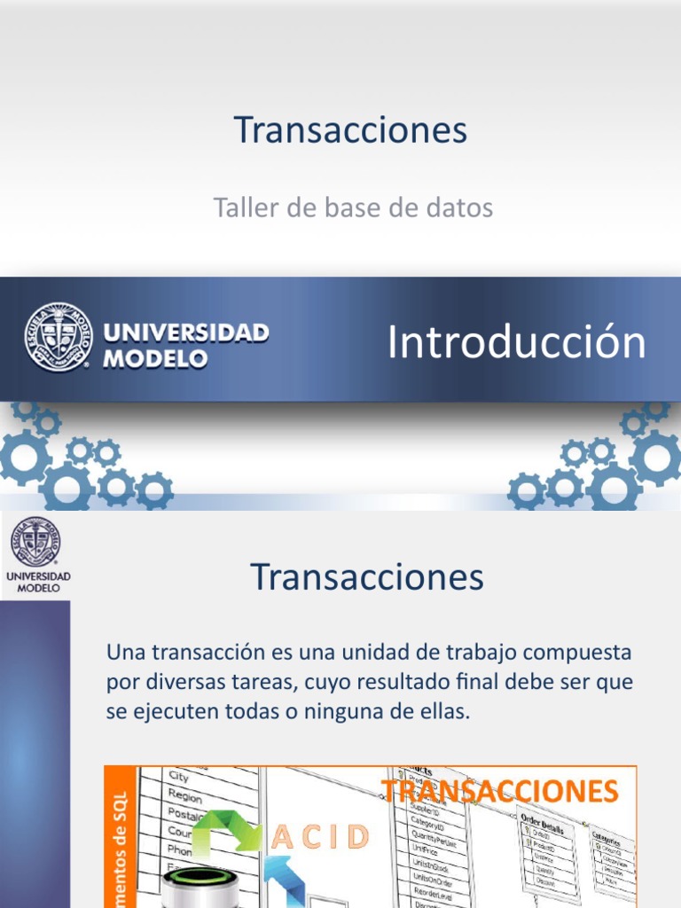 Transacciones | PDF | Servidor SQL de Microsoft | SQL