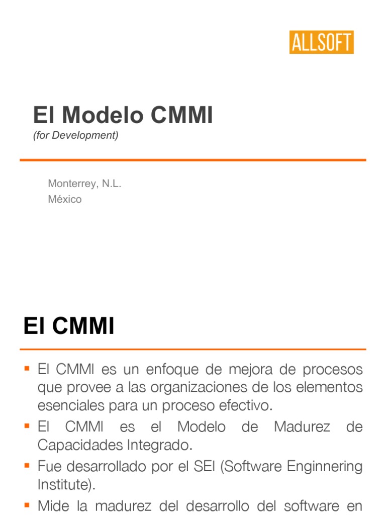 El Modelo CMMI | PDF | Ingeniería de software | Software