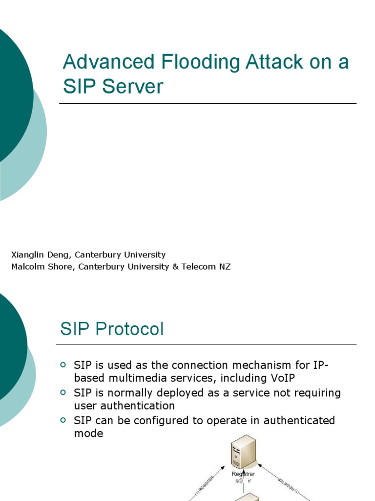 Advanced Flooding Attack On A SIP Server | PDF | Session Initiation ...