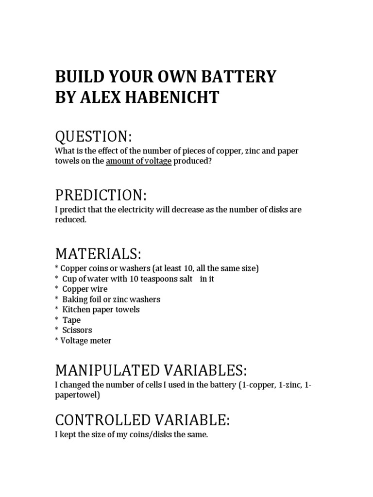 Alex Science Final | PDF | Home & Garden | Science & Mathematics