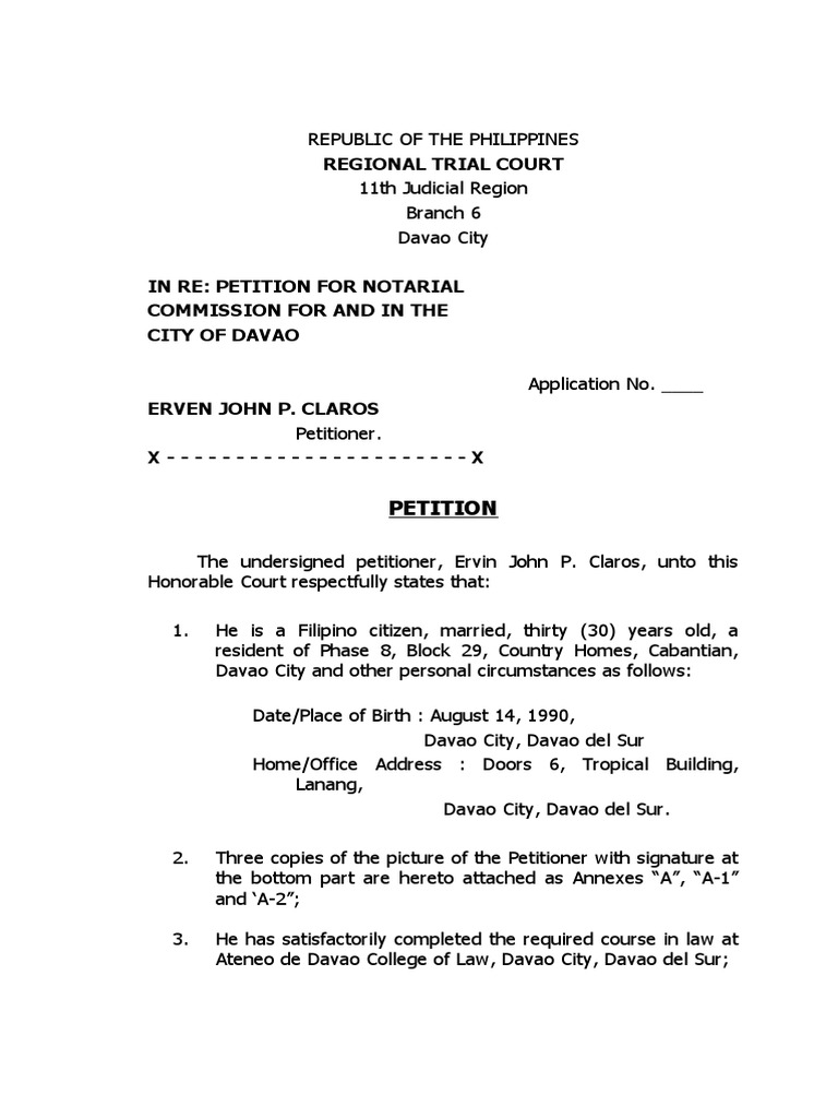 Application for Notarial Commission | PDF | Constitutional Law ...