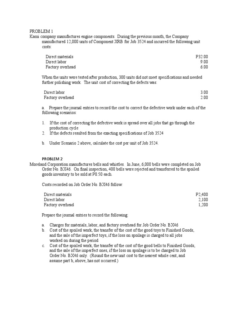 Ex3 Accounting For Materials | PDF | Scrap | Inventory