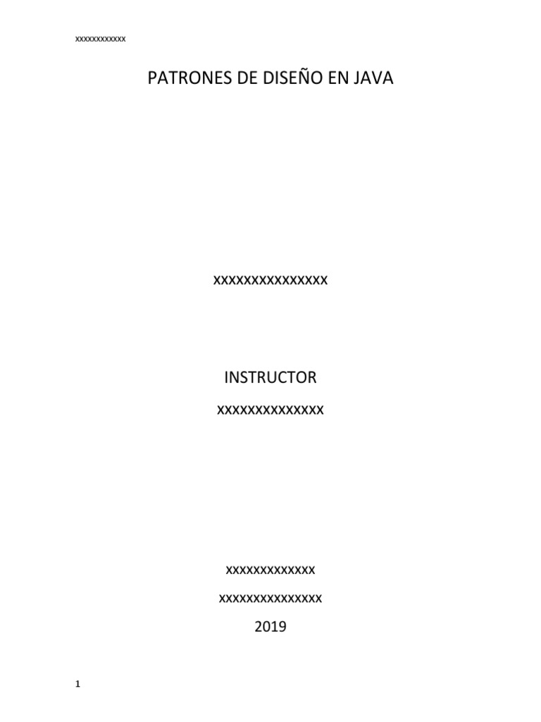 Patrones de Diseño en Java | PDF | Desarrollo de productos | Áreas de ...