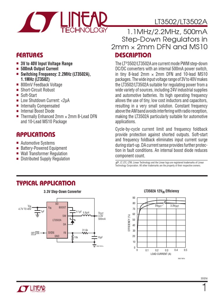 Datasheet 1 | PDF | Electrical Components | Electromagnetism